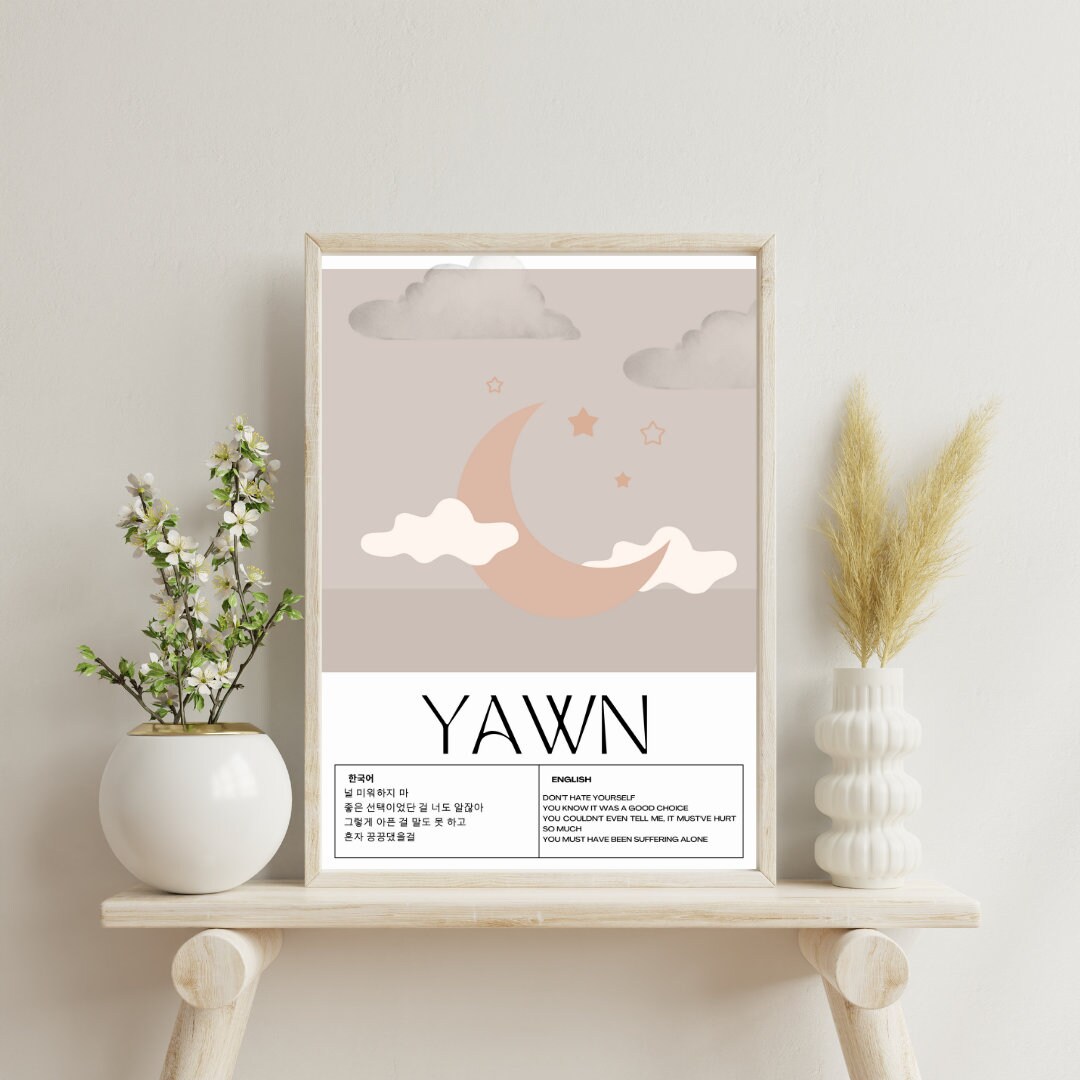Set of 3 Seventeen, Wall Art, Wall Prints, Digital Download, SVT, Yawn ...