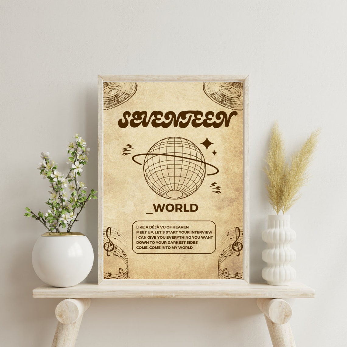 Set of 3 Seventeen, Wall Art, Wall Prints, Digital Download, Rock With ...