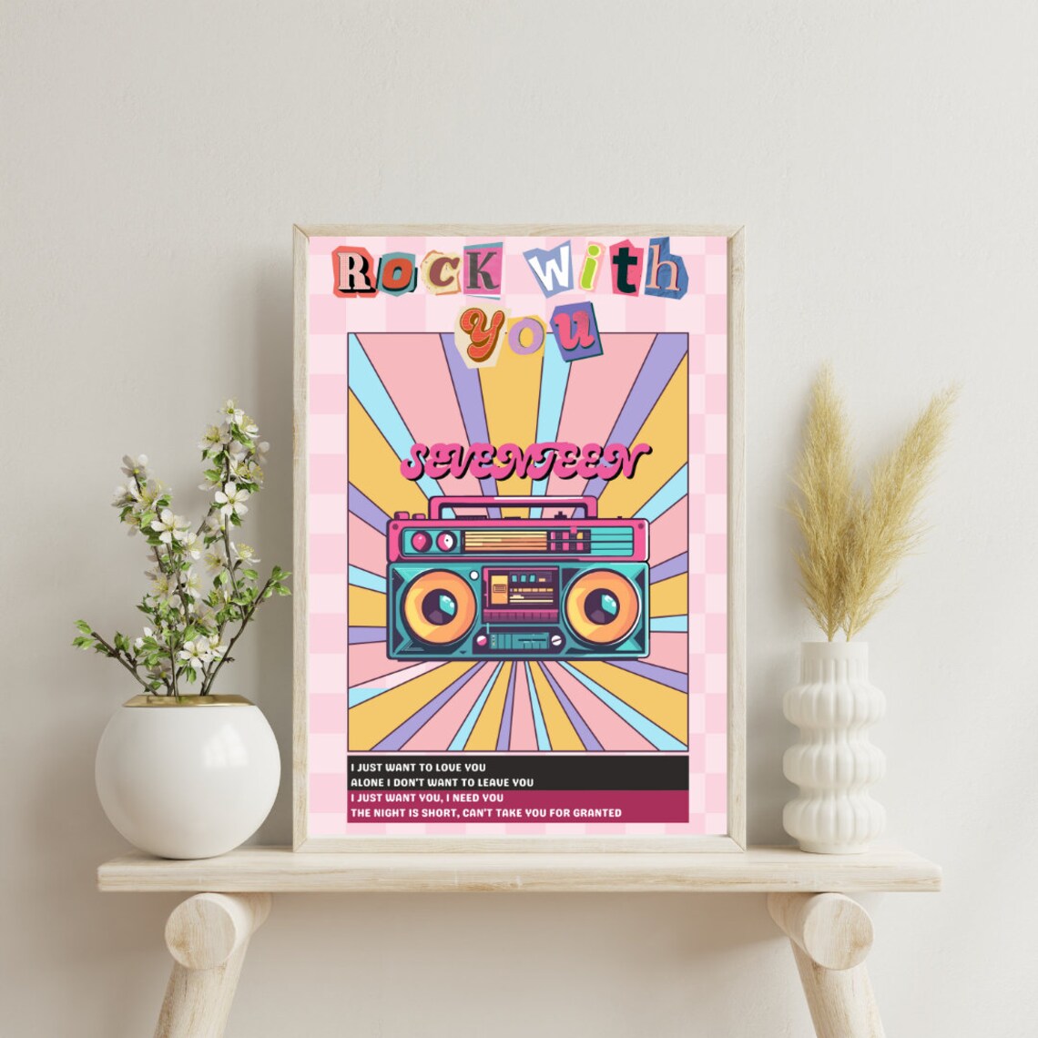 Set of 3 Seventeen, Wall Art, Wall Prints, Digital Download, Rock With ...