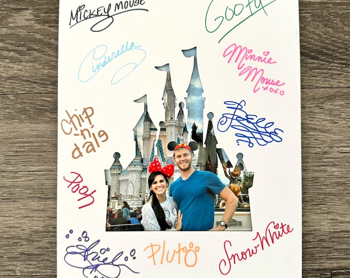 Disney Photo Mat - Mat Board - Disney Characters - Disney Autograph ...