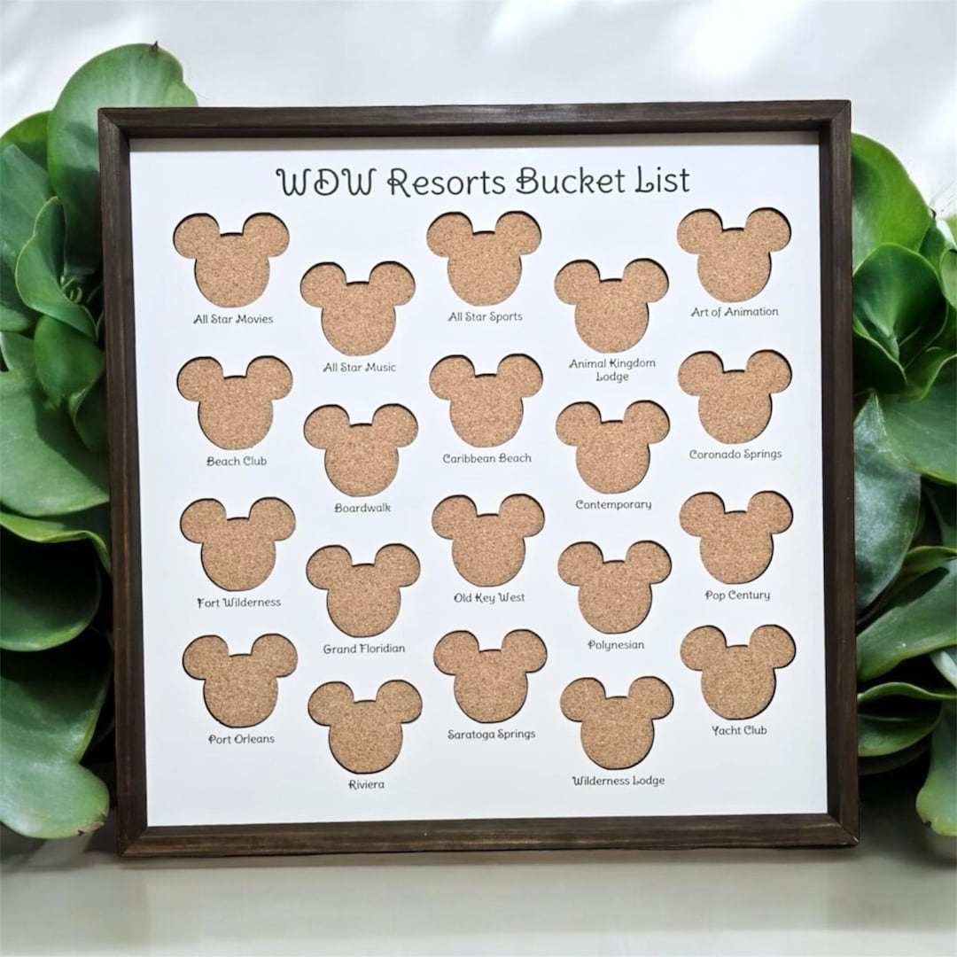Bucket List Pin Board - Orlando Resort Hotels | Photo Frame | Fan Gift ...