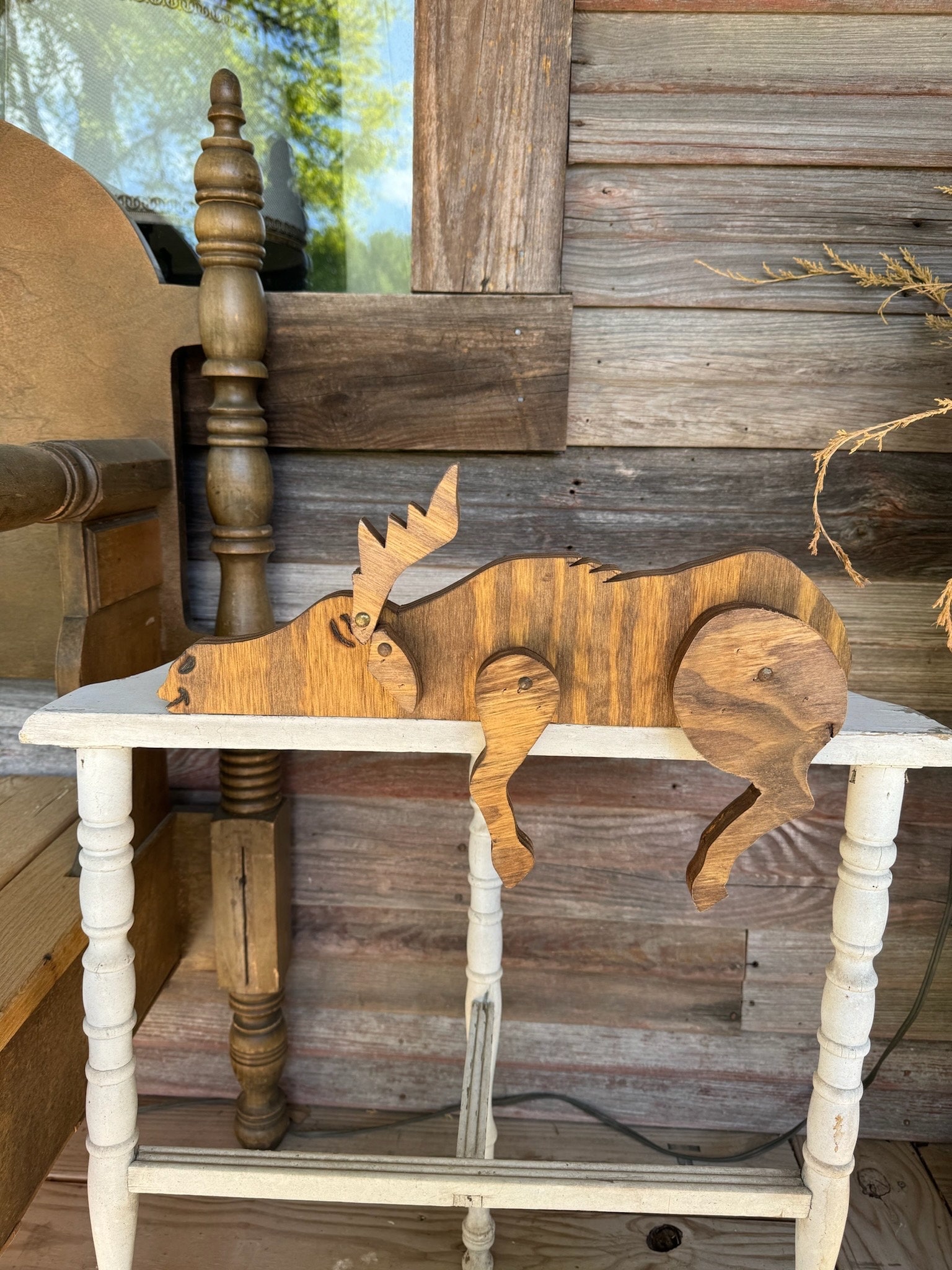 Moose Shelf Sitter Home Decor Wooden - Etsy