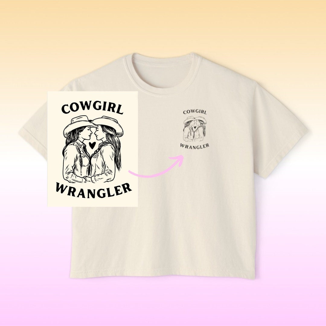 Cowgirl Wrangler Baby Tee | Subtle LGBT Pride Shirt, Gift for ...