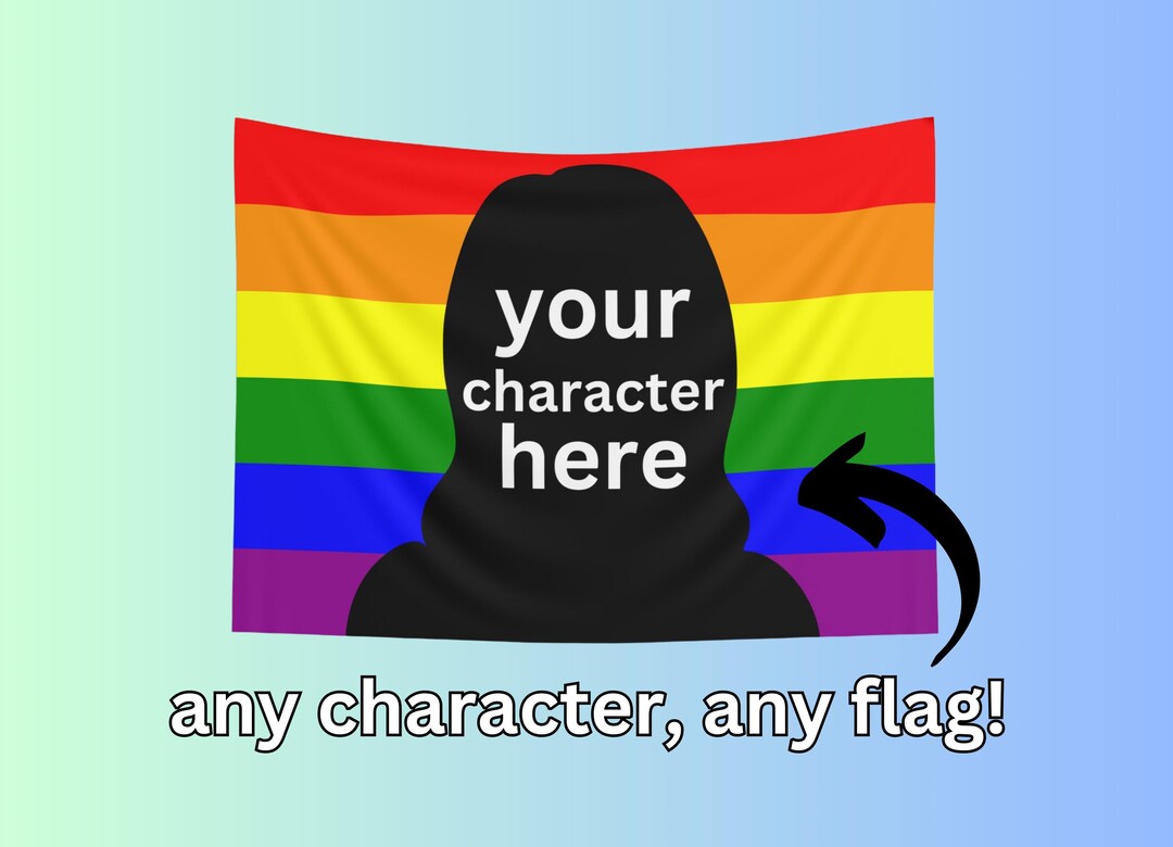 Custom 36x26" Pride Flag Indoor Wall Tapestry | Personalized Decor ...