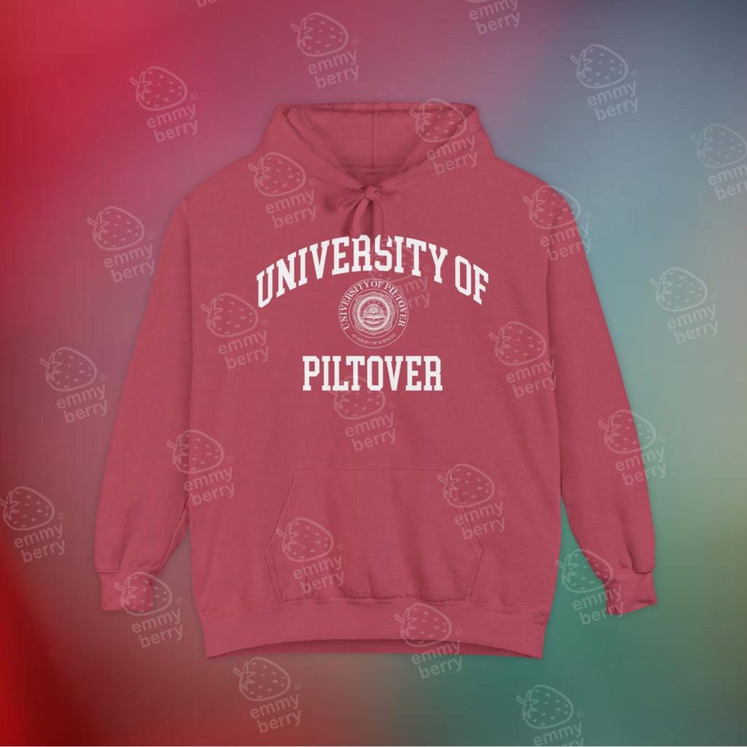 University of Piltover Hoodie - Comfort Colors | Subtle Jayvik Merch ...