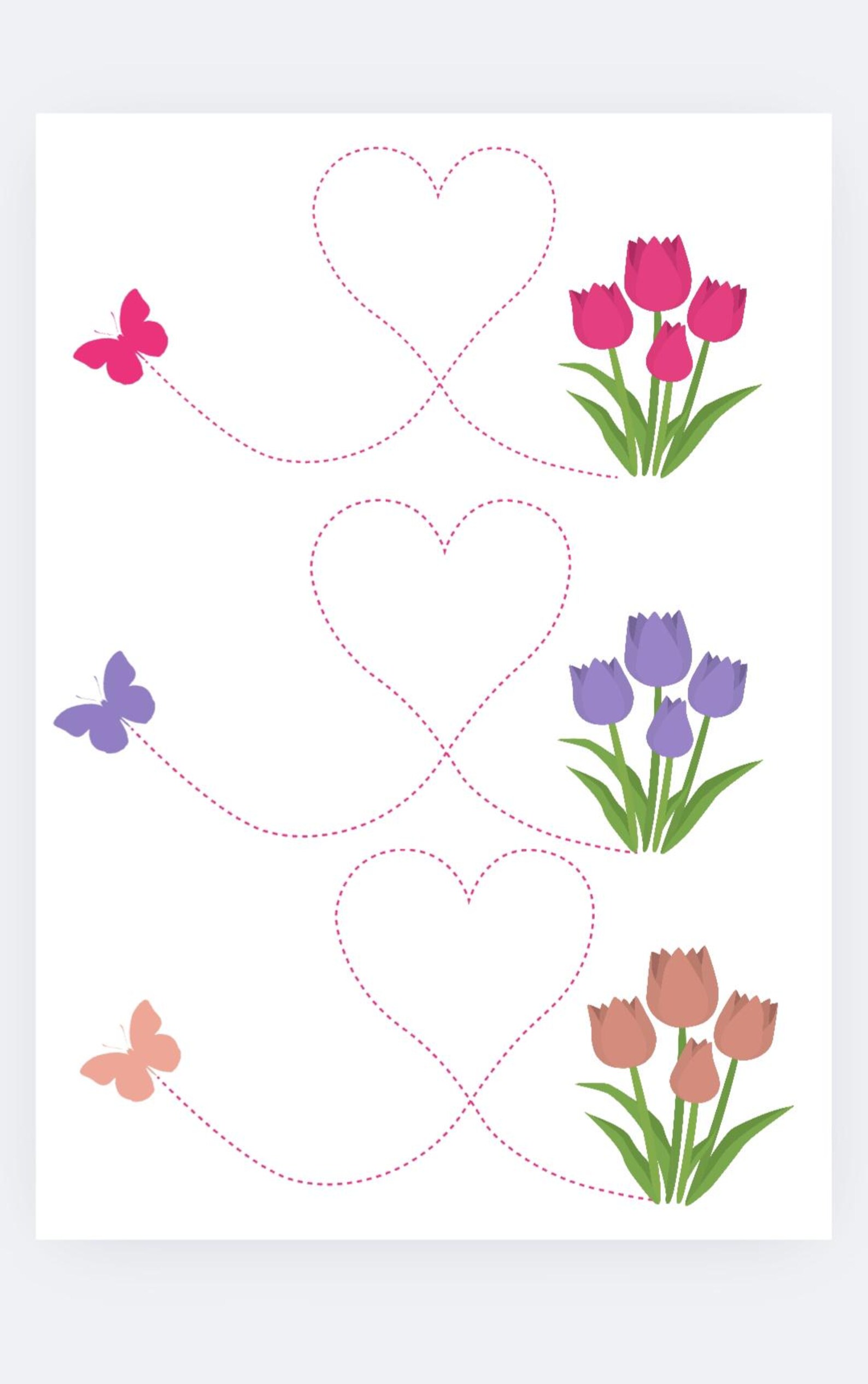 Traicing Kids Work Sheets - Etsy