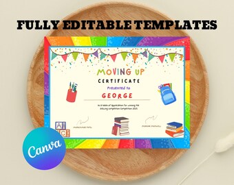 Editable Preschool Moving up Certificates - Etsy
