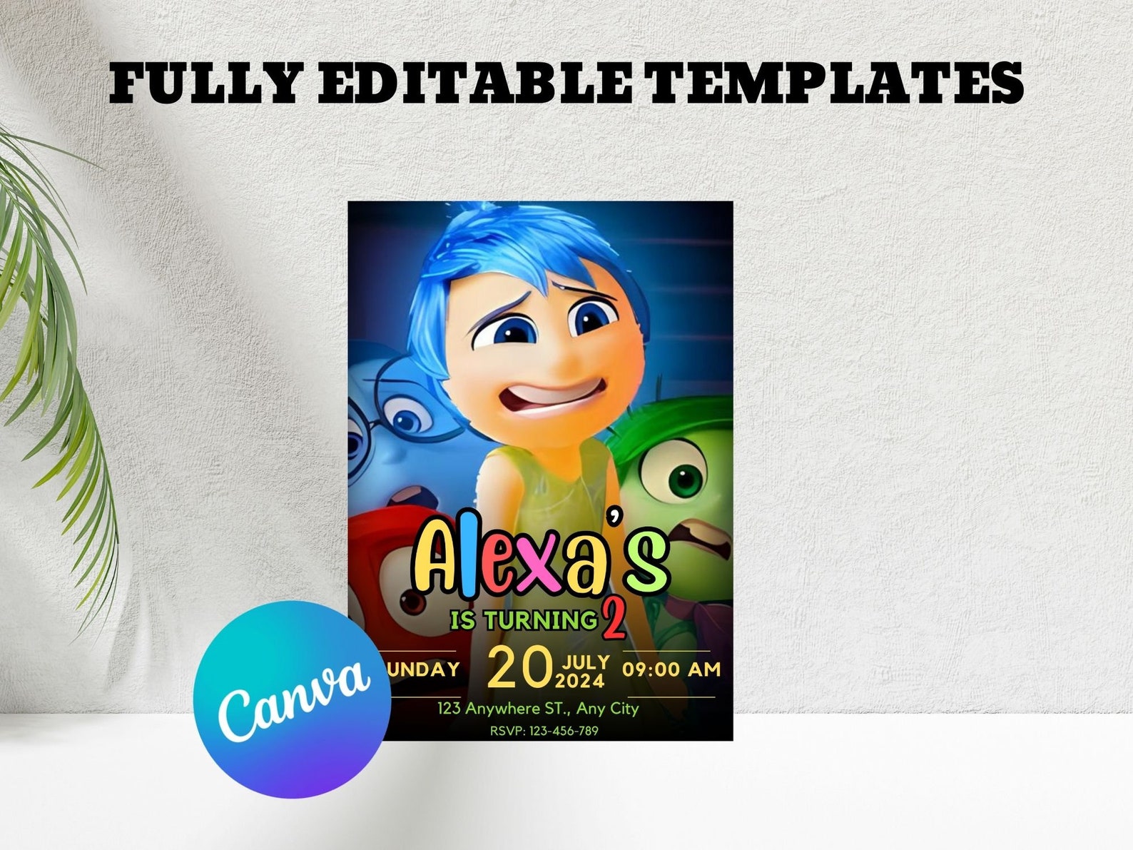 Inside Out Invitation Birthday Party Inside Out Birthday Invitation ...