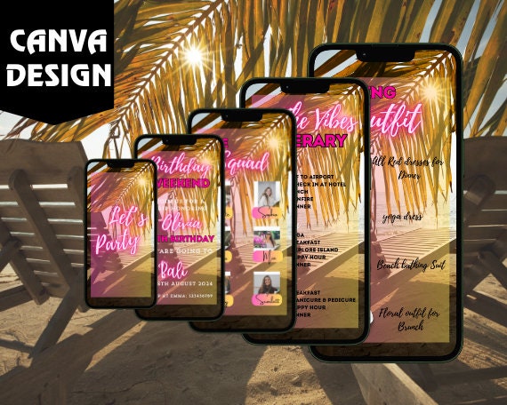 Editable Birthday Weekend Itinerary, Digital Birthday Weekend ...