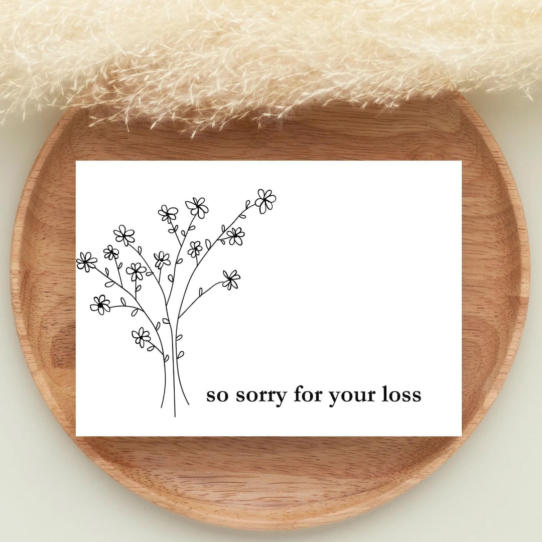 Deepest Sympathy Card, so Sorry for Your Loss Card ,DIGITAL Download ...