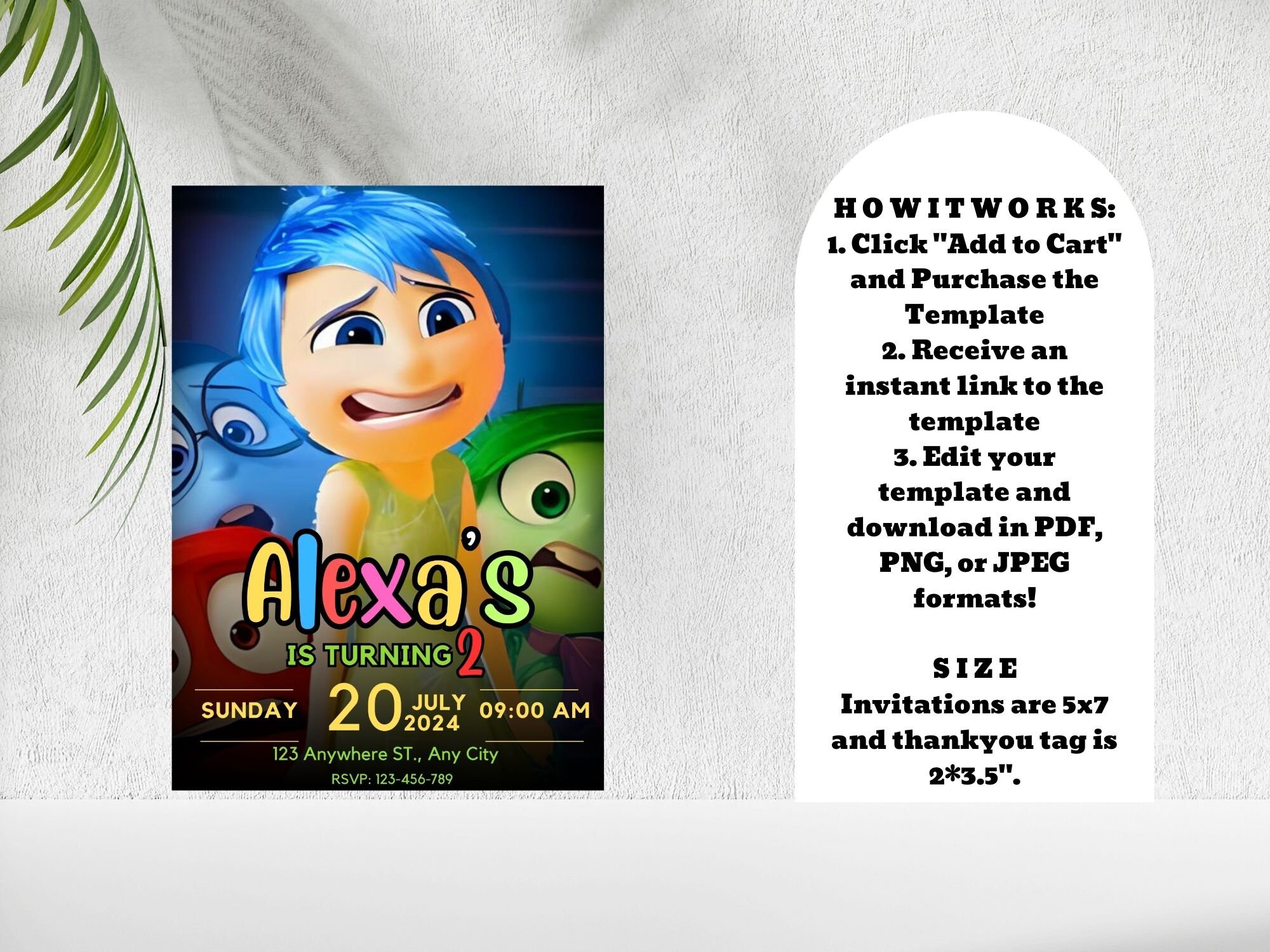Inside Out Invitation Birthday Party Inside Out Birthday Invitation ...