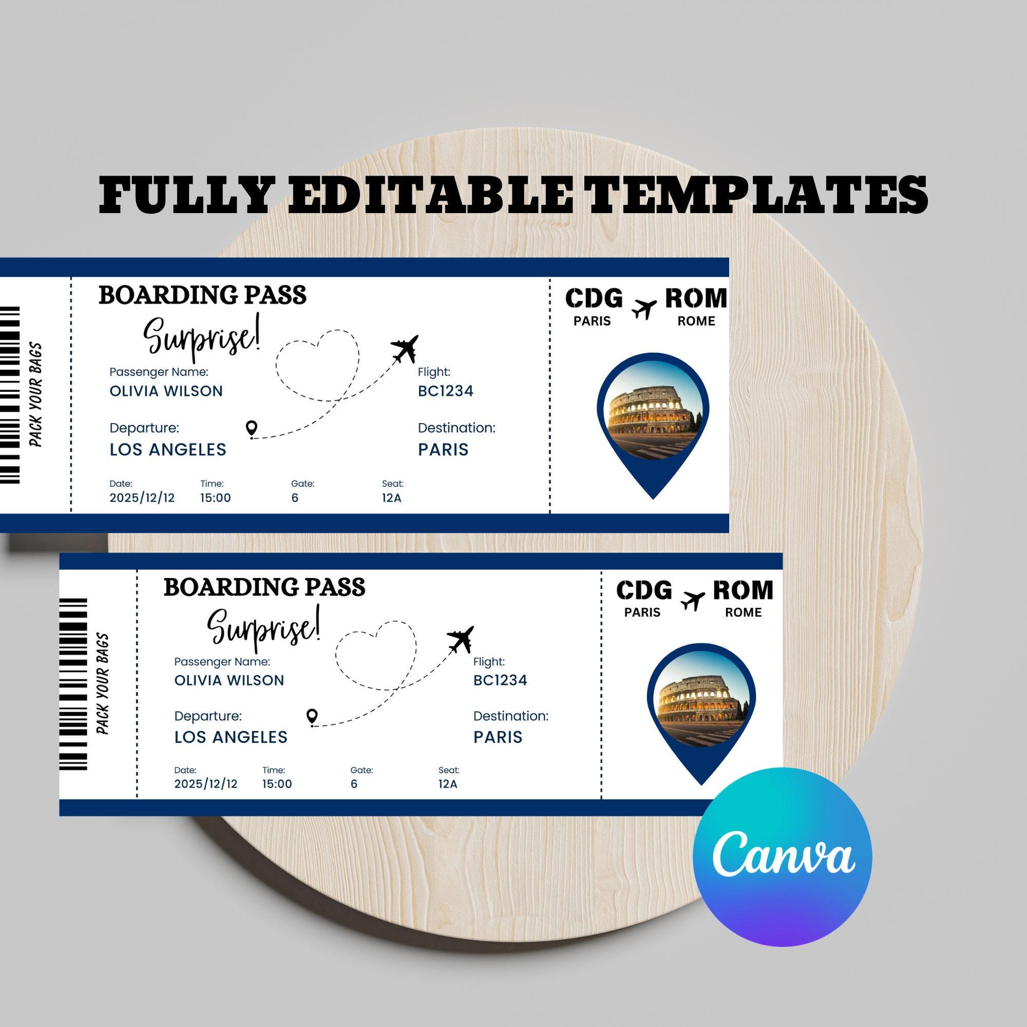 Delta Airline Ticket Template Delta Airlines Designs, Themes,