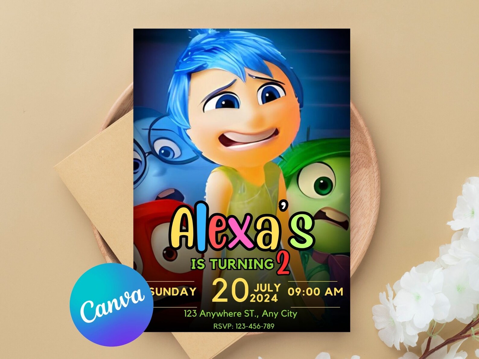 Inside Out Invitation Birthday Party Inside Out Birthday Invitation ...