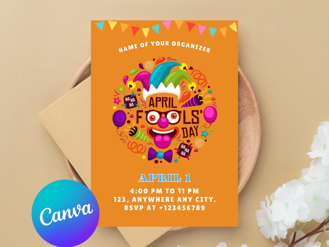 April Fool's Day Flyer Fun Activities Party Games Neighborhood Party ...