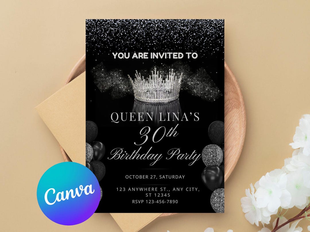Editable Royal Birthday Party Invitation. Invitation to the Royal ...