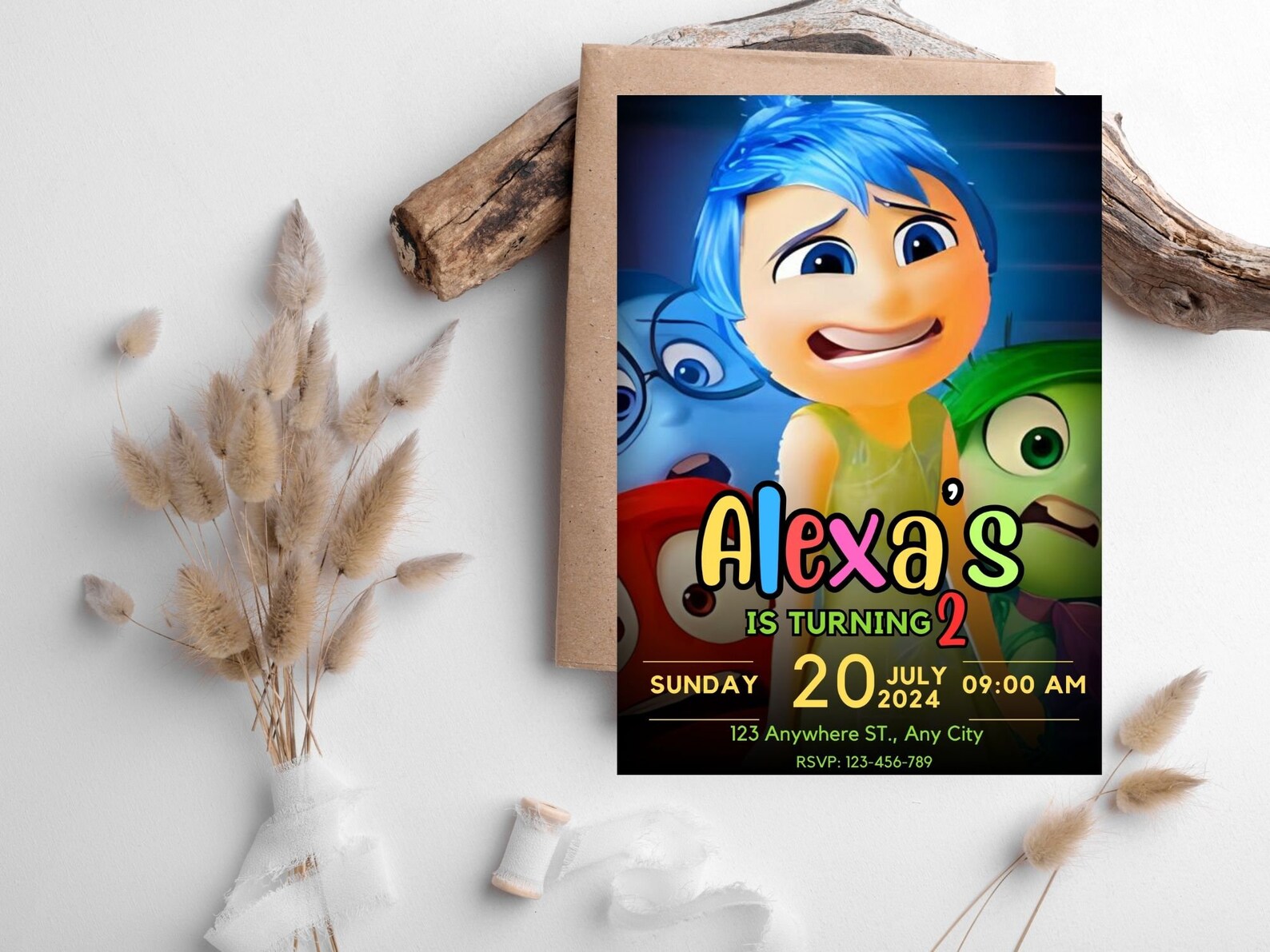 Inside Out Invitation Birthday Party Inside Out Birthday Invitation ...