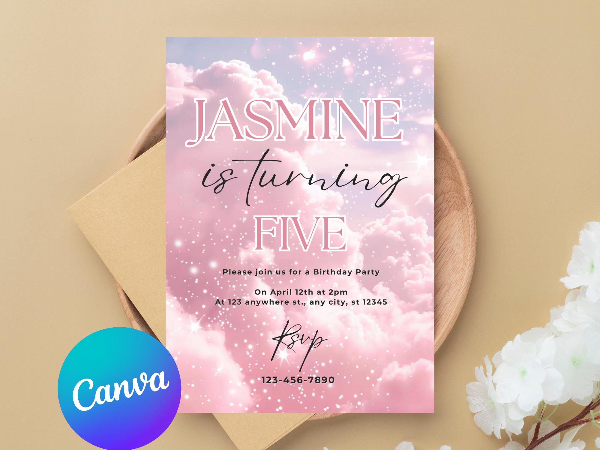 Cloud Birthday Invitation, 1th Birthday Invite, 2nd Birthday Invitation ...