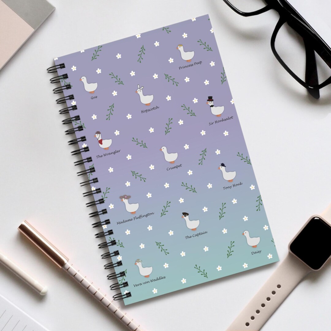 Silly Goose Spiral Notebook: Cottagecore Soft Cover Journal - Etsy