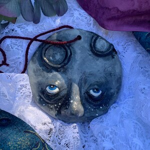 Moody Clay Hanging Moon - Etsy