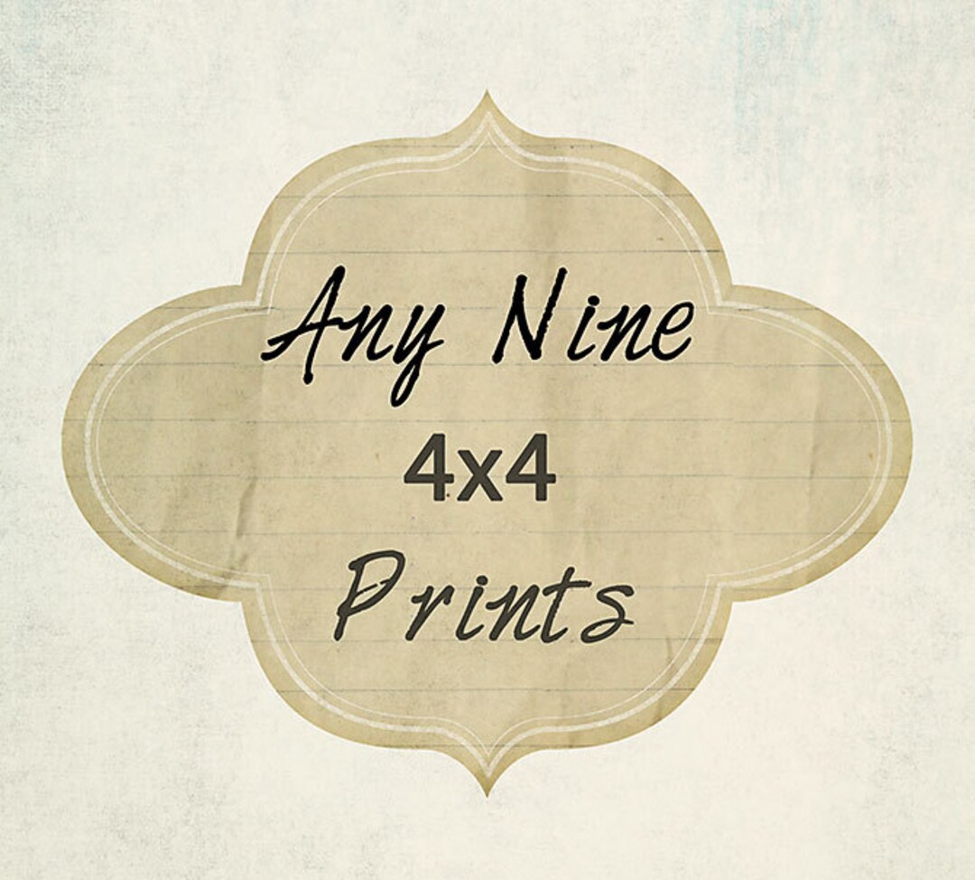 Any Nine 4x4 Prints - Your Choice - Baby Nursery - Custom Photo - Etsy