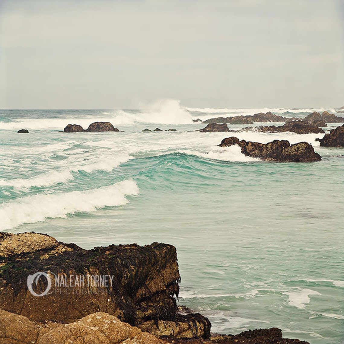Beach Scapes Nautical Photography Collection, Aqua Blue Mini Wall Art ...