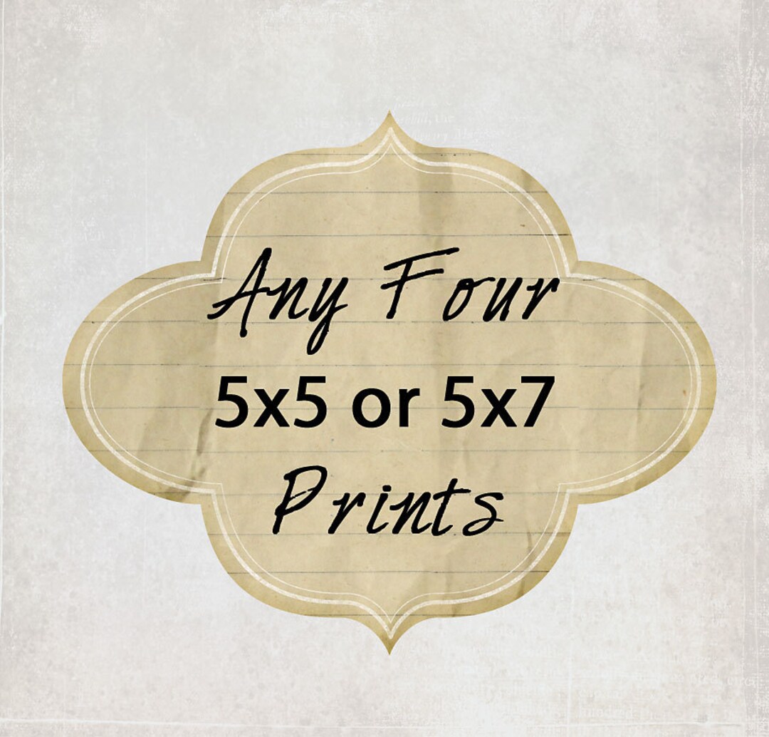 Any Four 5x5 or 5x7 Prints - Your Choice - Baby Nursery - Custom Photo ...