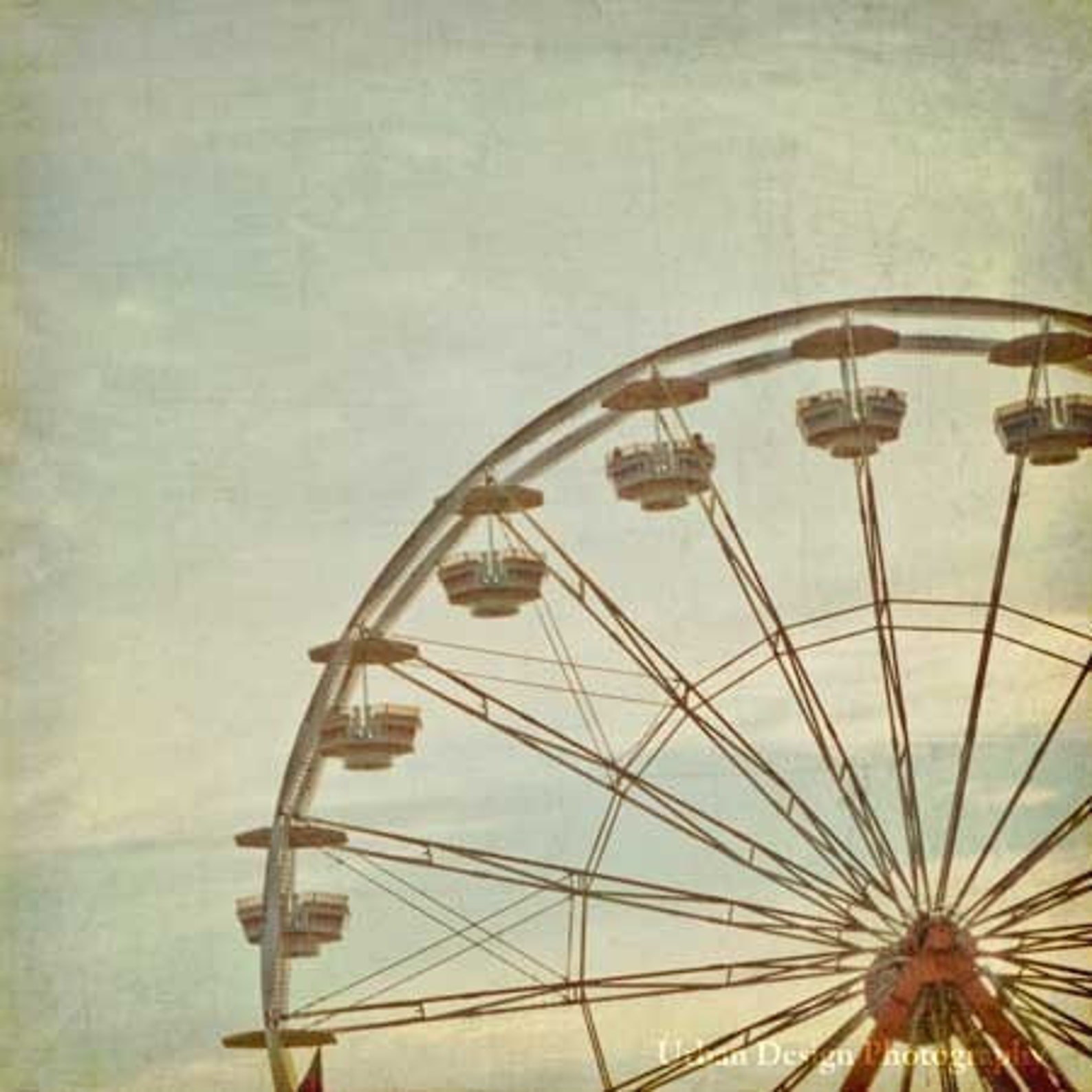 Ferris Wheel County Fair Baby Nursery Photograph - Pastel Vintage Wall ...