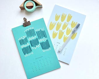 Mini Fridge Magnet Calender Template - Etsy UK