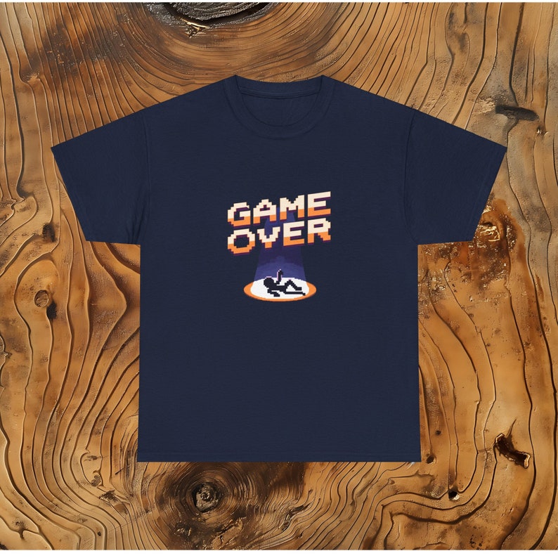 Game Over Pixel Art T-shirt, Retro Gaming Graphic Tee, Funny Nerdy ...