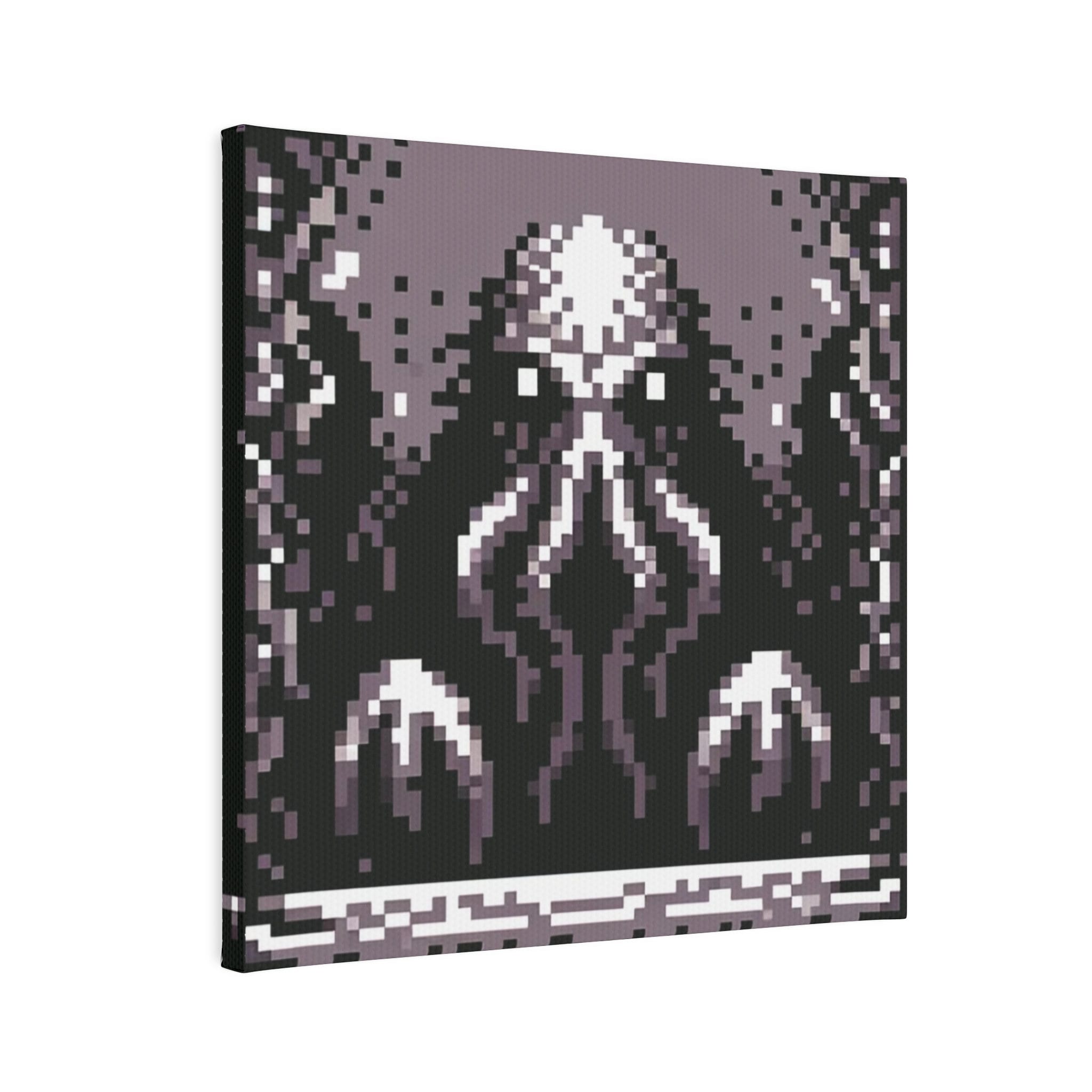 Pixel Art Cthulhu Canvas Tile | Lovecraftian Gothic Wall Decor | Unique ...
