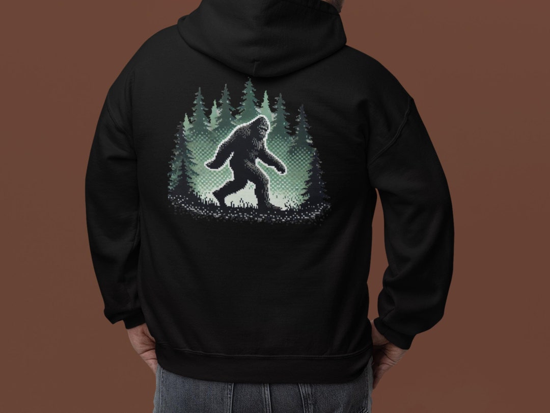 Bigfoot Hoodie, Pixel Art Sasquatch Sweatshirt, Cryptid Lover Gift - Etsy