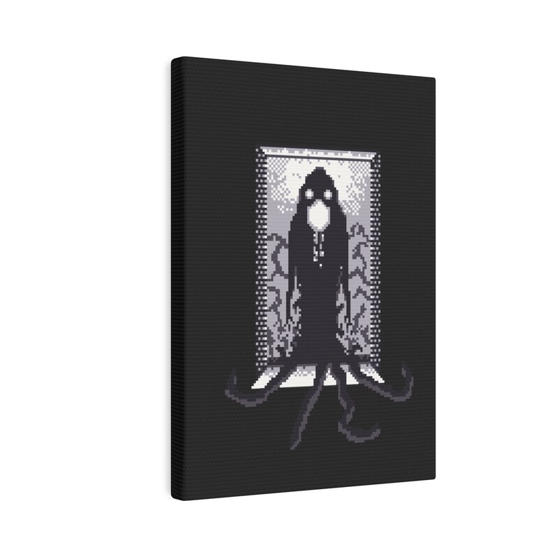Lovecraftian Shadow Figure Pixel Art Canvas Tile - Eldritch Horror ...
