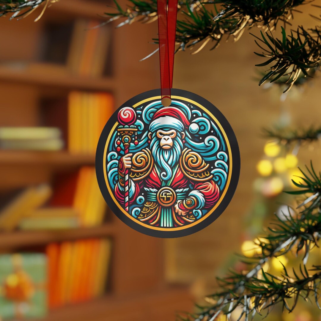 Sun Wukong Christmas Ornament, Chinese Monkey King, Asian Holiday Decor ...