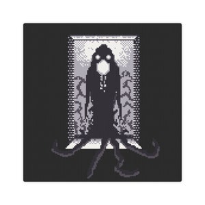 Lovecraftian Shadow Figure Pixel Art Canvas Tile - Eldritch Horror ...