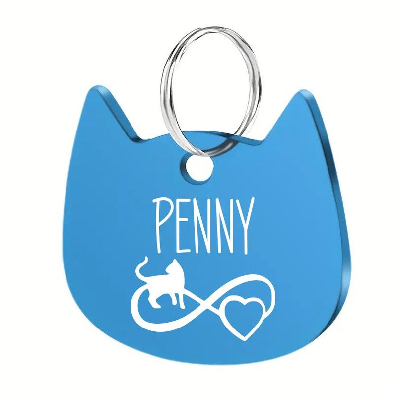 Custom Cat ID Tag | Personalized Engraved Stainless Steel Cat Name Tag ...