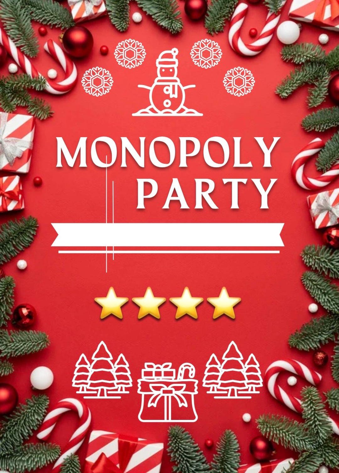 4 Star Sticker MONOPOLY STICKER - Etsy