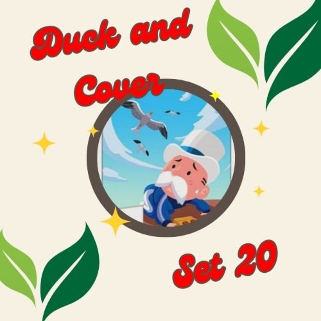 Duck and Cover Set 20 MONOPOLY STICKER - Etsy