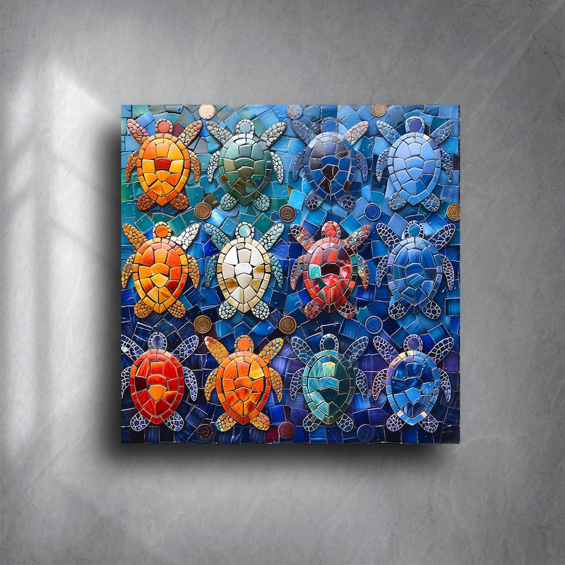 Sea Turtle Mosaic - Etsy