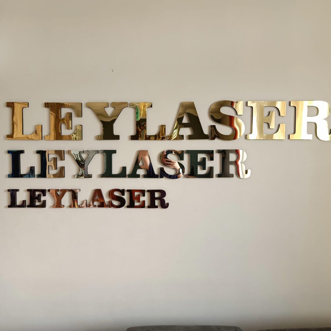 Custom Mirrored Acrylic Letters | Personalized Raised Wall Name Decor ...