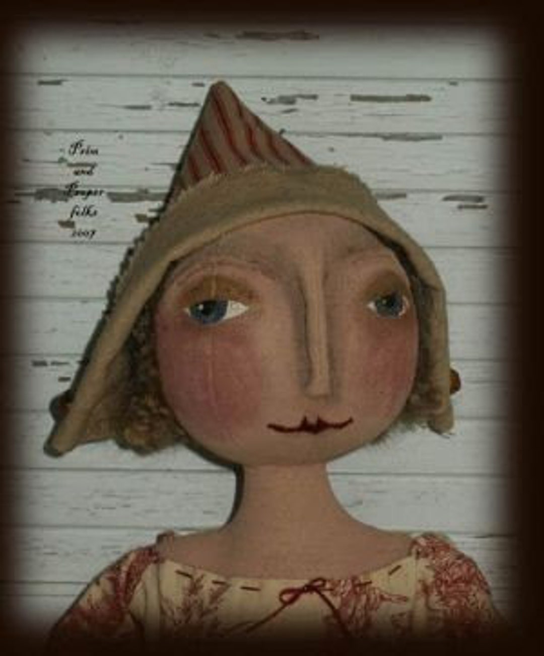 Primitive Folk Art Doll - Melody, a Vision of Romance Epattern - Etsy