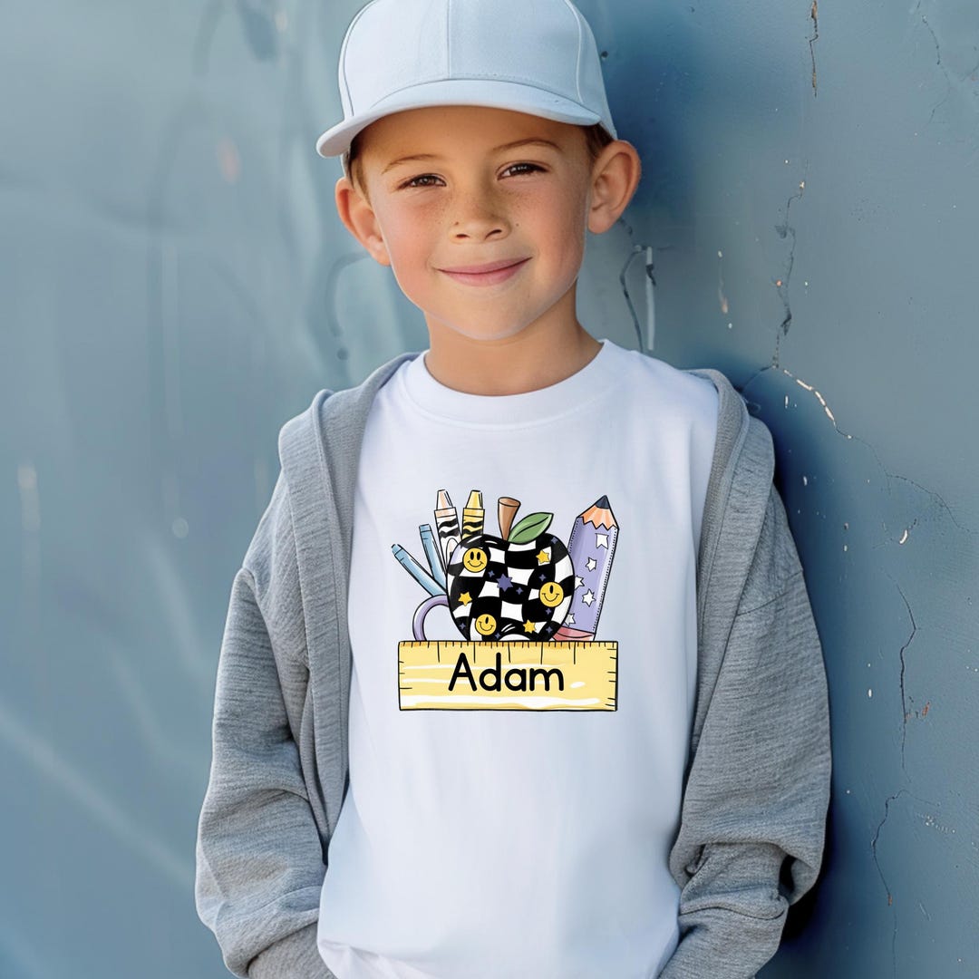 Personalized School Shirt, Custom School Shirt, Kids Name Shirt, Custom ...