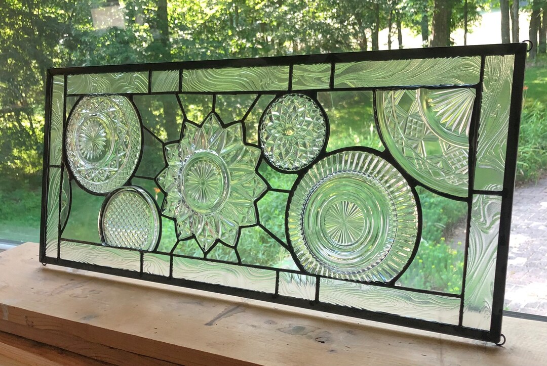 All Clear Collage Plate Window Panel Transom - Etsy