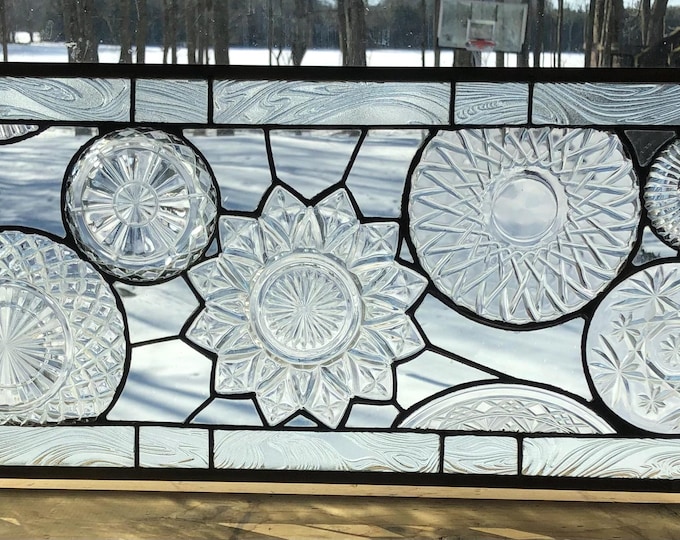 All Clear Collage Plate Window Panel Transom - Etsy