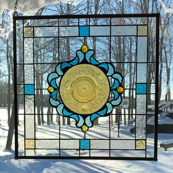 Amber Stained Glass - Etsy