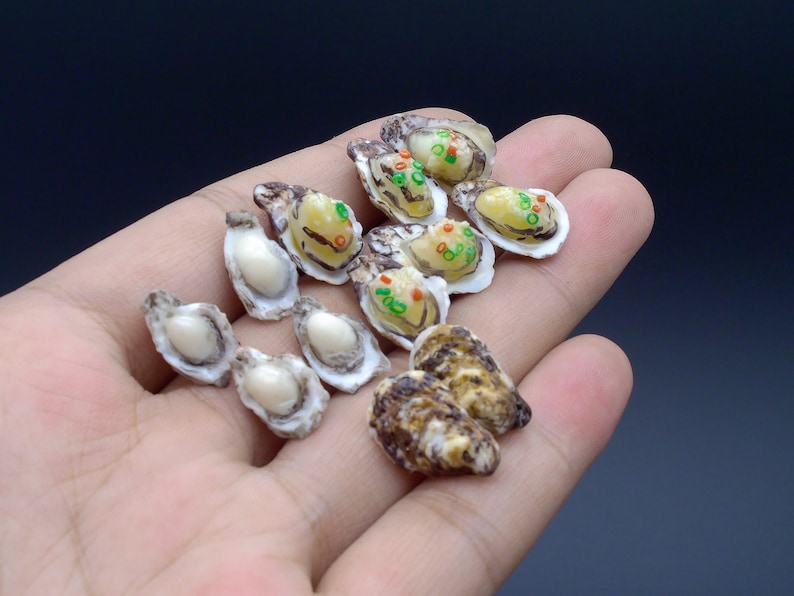 Resin Clay Miniature Oyster - Realistic Dollhouse Food, 1/12 Scale - Etsy