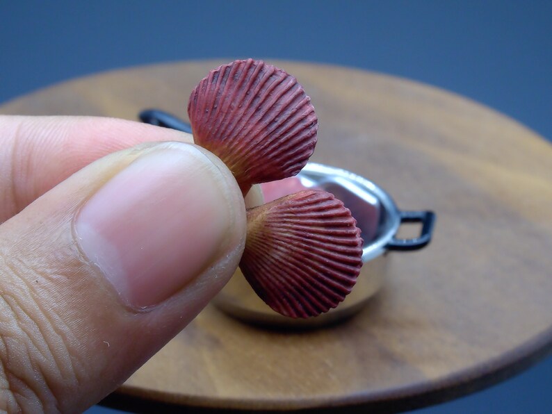 1/12 Scale Realistic Miniature Scallop Dollhouse Food Fake Food ...
