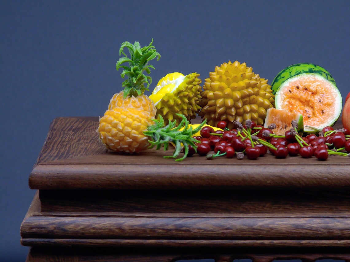 1:12 Scale Realistic Miniature Durian Dollhouse Food Fake Food ...
