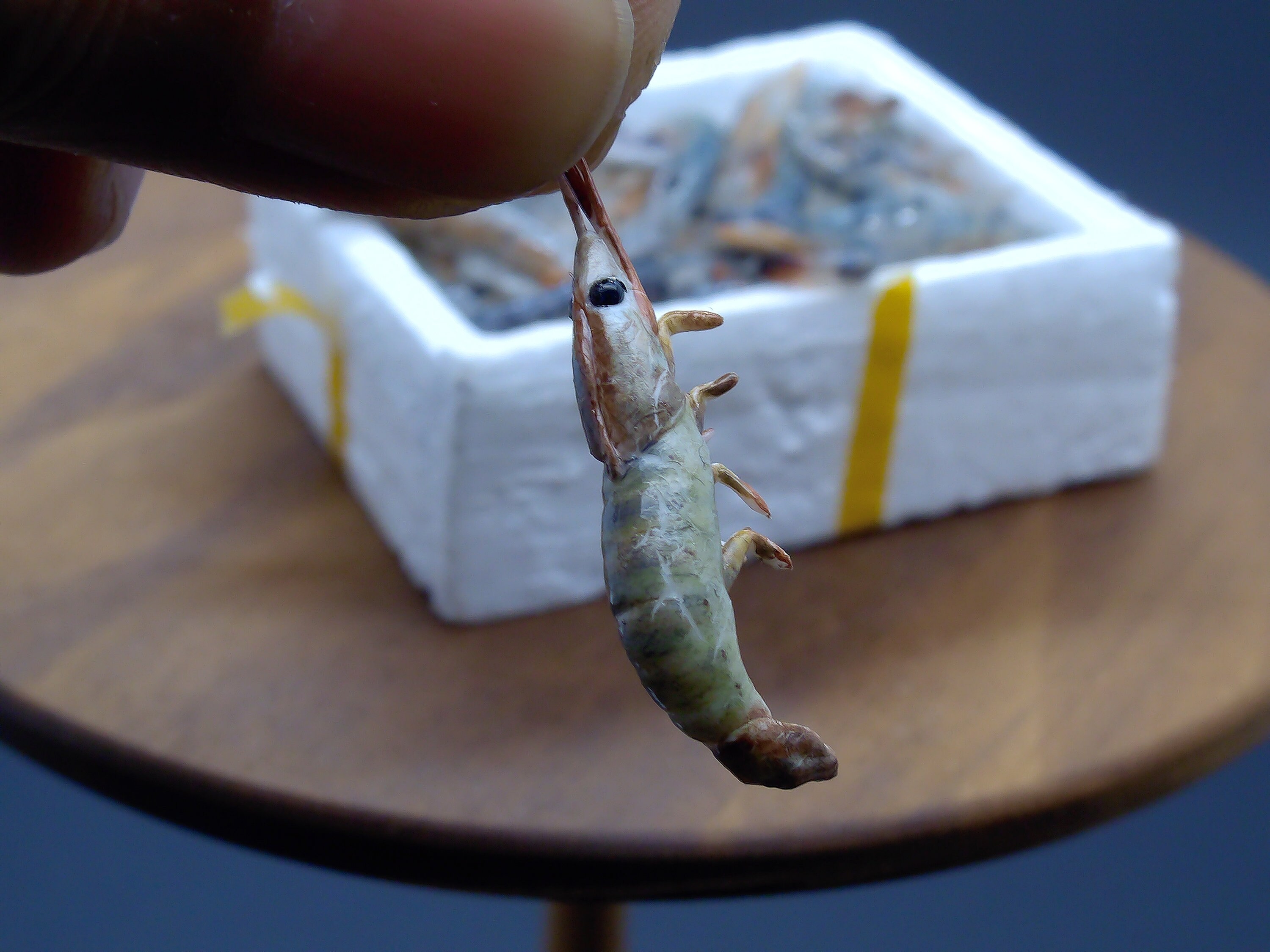 Miniature Resin Clay Shrimp - 1/12 Scale Dollhouse Food - Etsy