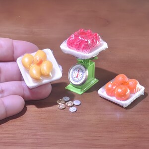 1:6 10-piece Mini Fruit Stand Set – Retro Dollhouse Accessories With 1 ...