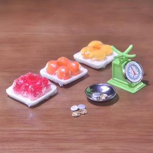 1:6 10-piece Mini Fruit Stand Set – Retro Dollhouse Accessories With 1 ...